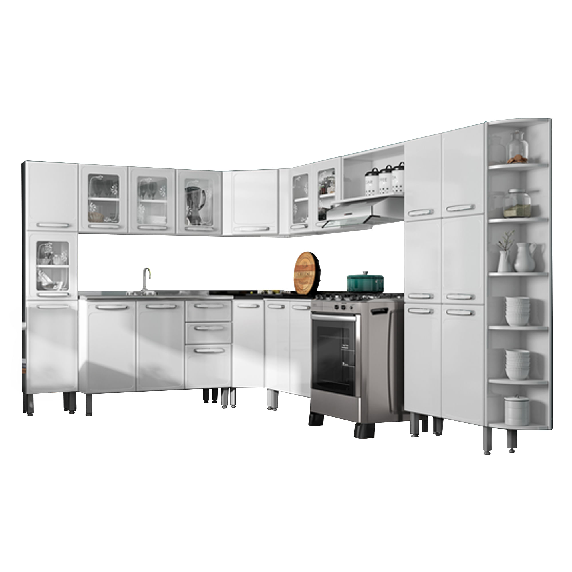 Cocina Integral Evidence Bertolini 2,28x3,34m - Blanco - Bertolini Colombia