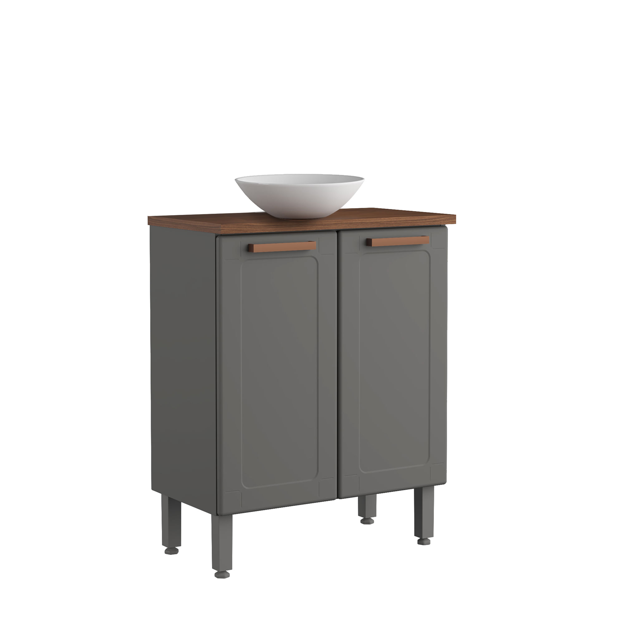 Mueble Inferior De Baño Suspendido en Acero Bertolini No Incluye ...