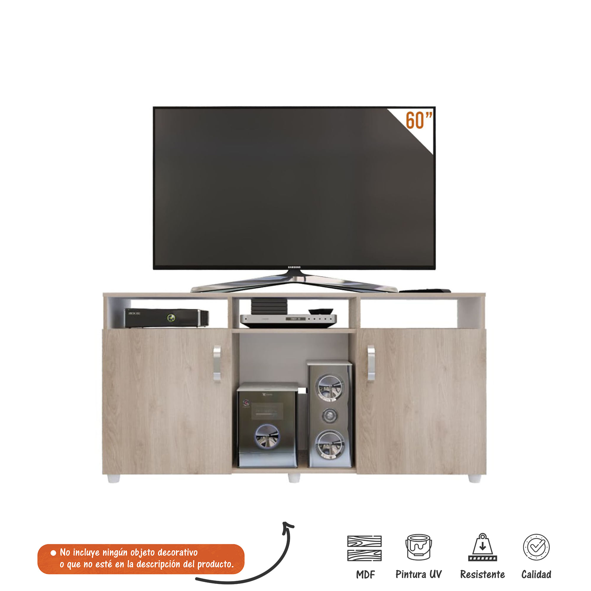 Mueble de TV 42" Bertolini Color Ceniza - Bertolini Colombia