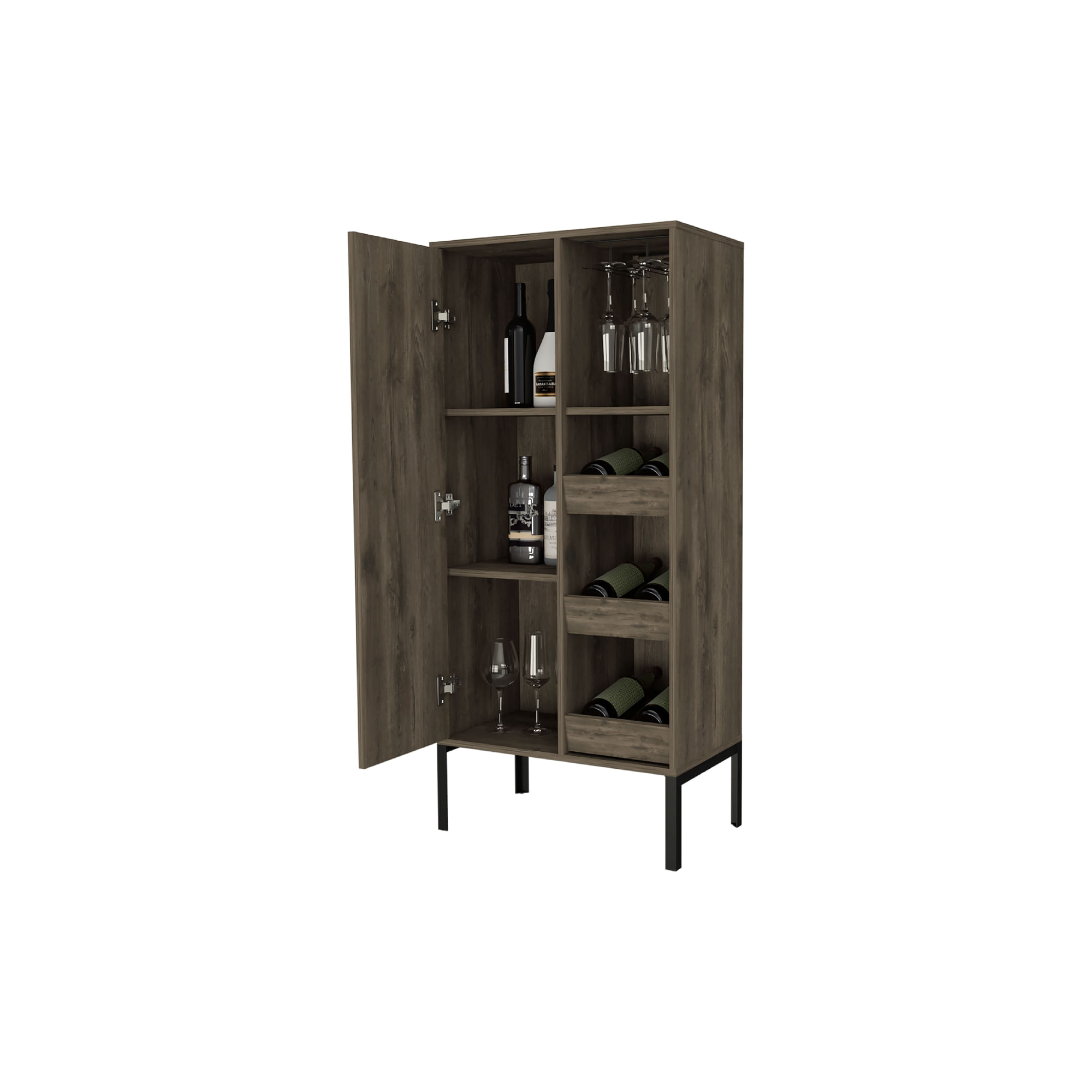 Mueble de Bar Alto Palermo Bertolini Color Bellota - Bertolini Colombia