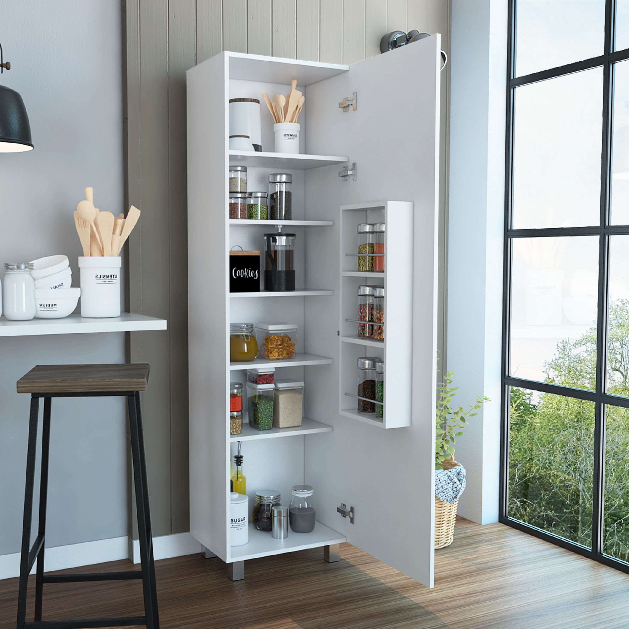 Mueble Alacena Despensa Matero Bertolini Color Blanco - Bertolini Colombia