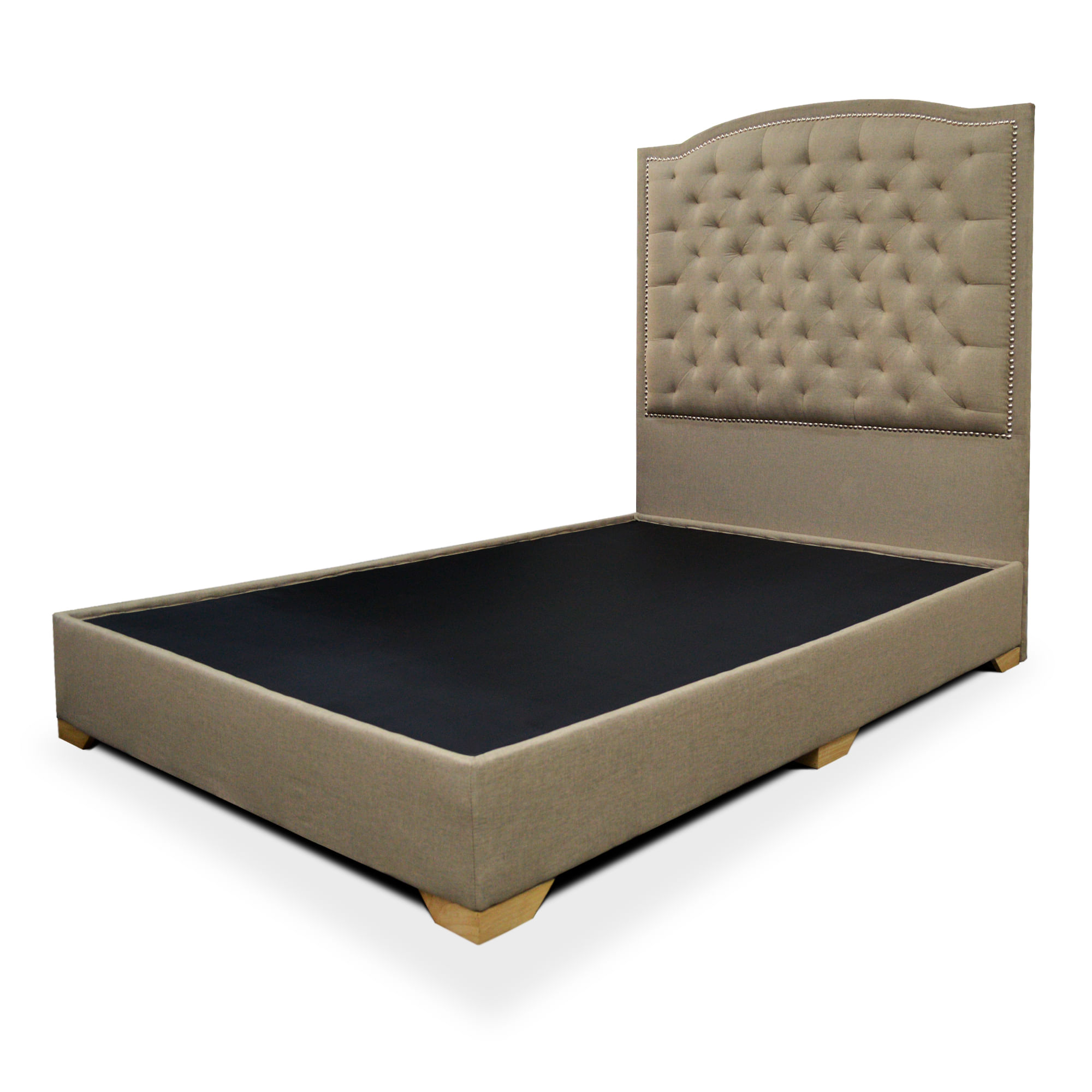 Cama Capitoneada Bertolini Beige de 140 cm - Bertolini Colombia