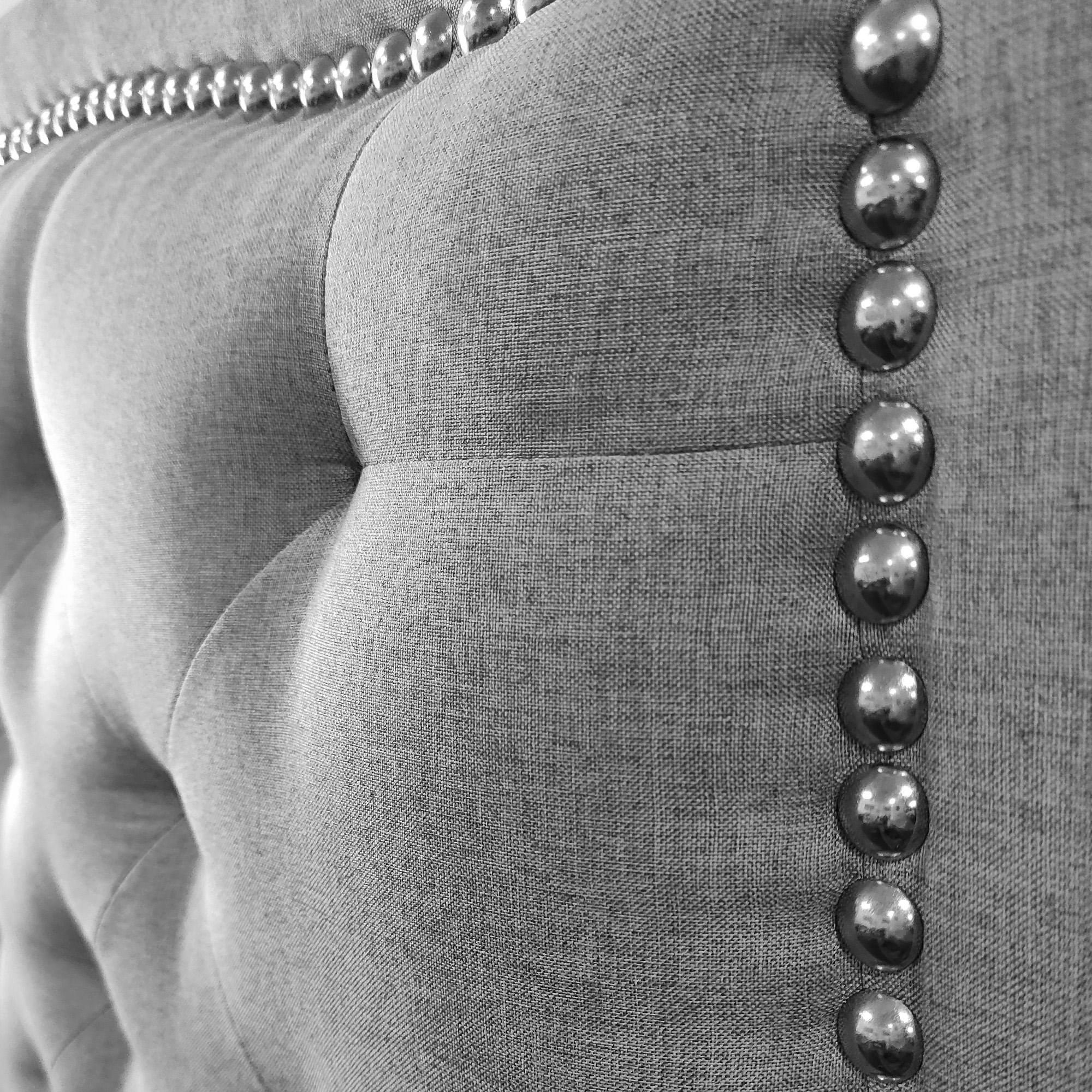 Cama Capitoneada Bertolini Gris de 160 cm - Bertolini Colombia