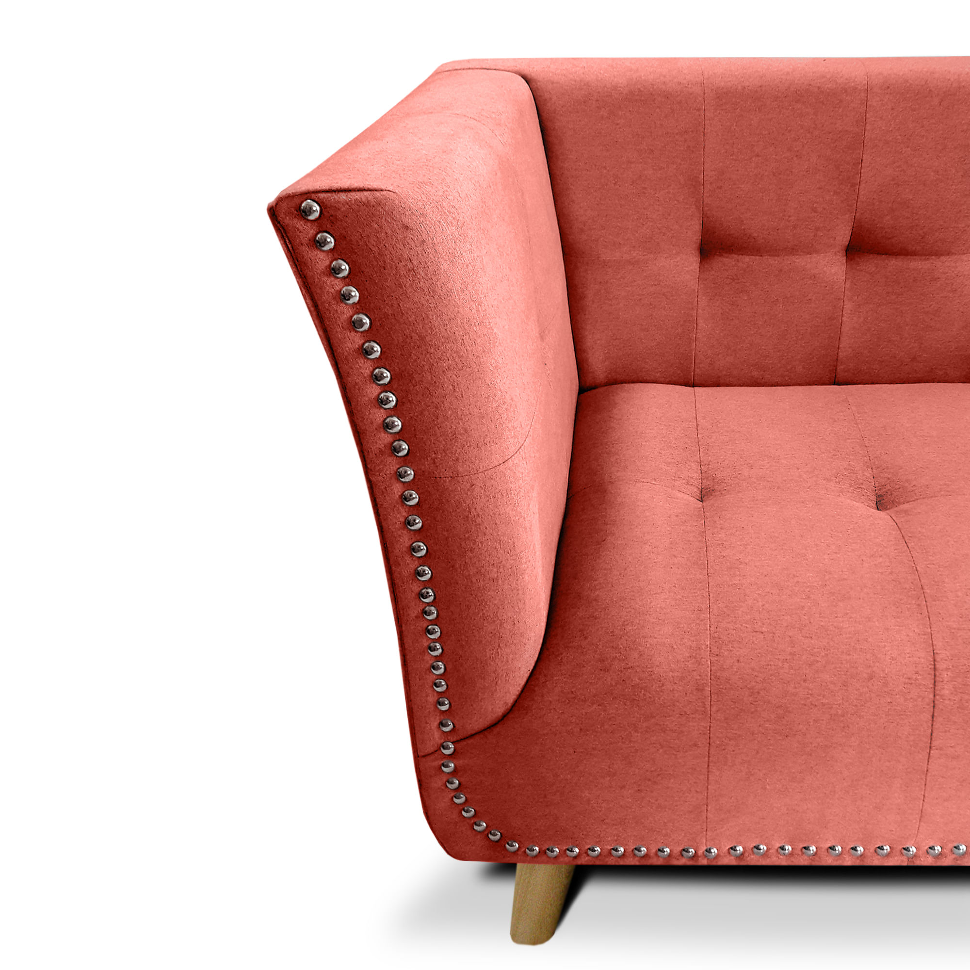 Sofa Homer 3 puestos en salmon - Bertolini Colombia