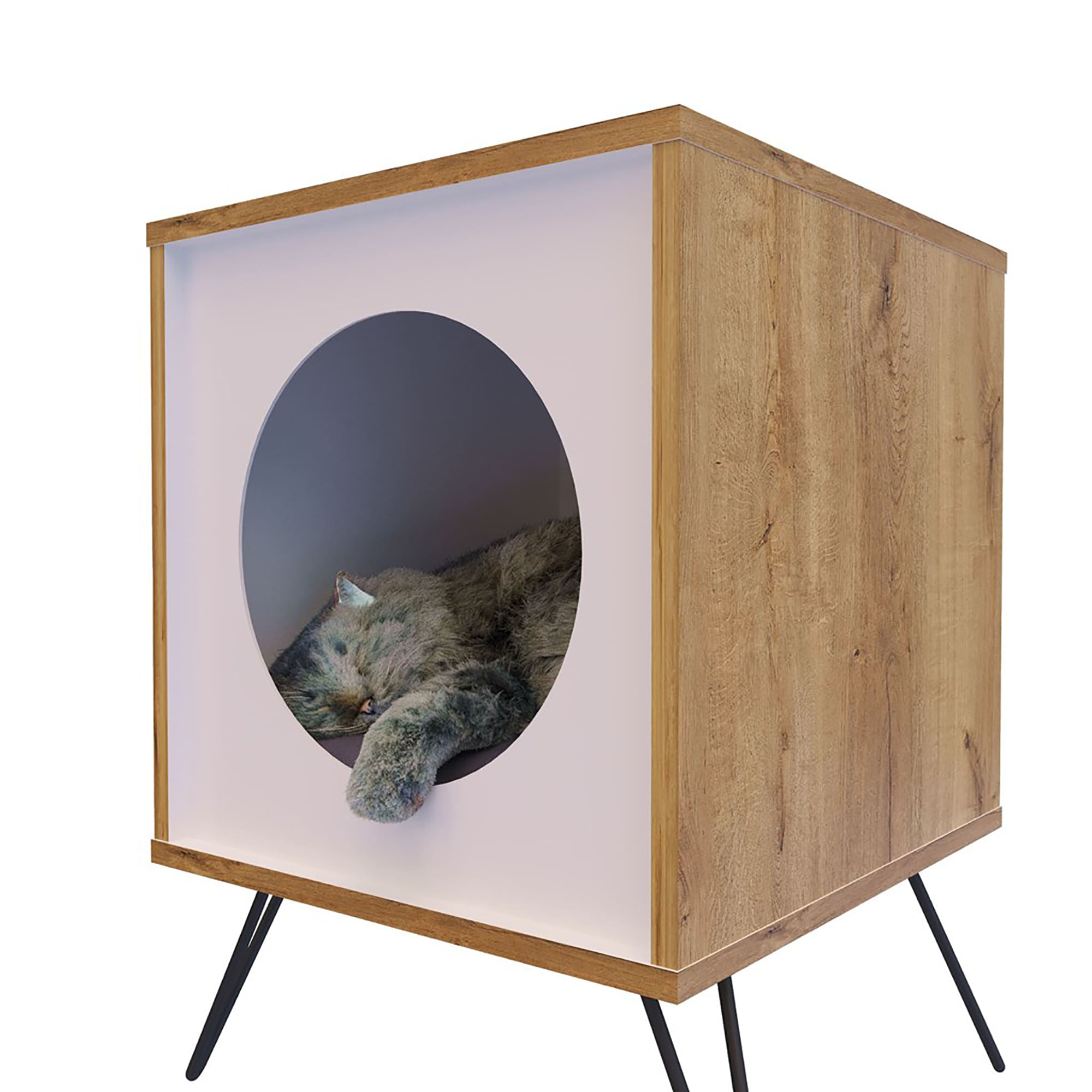 Mueble auxiliar para Mascota 40cm en MDP Rovere - Bertolini Colombia